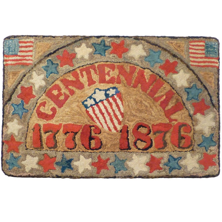 Centennial Hooked Rug. at 1stDibs