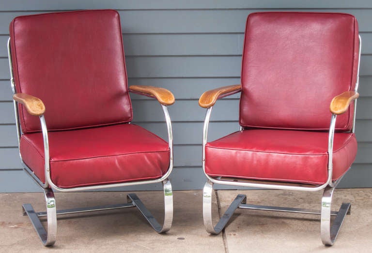 A Pair of Kem Weber Springer Chairs For Sale at 1stDibs