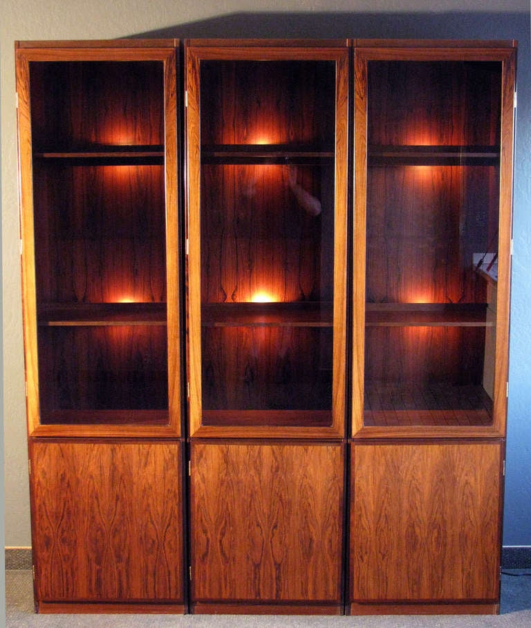 Danish Modern Rosewood Vitrines at 1stDibs