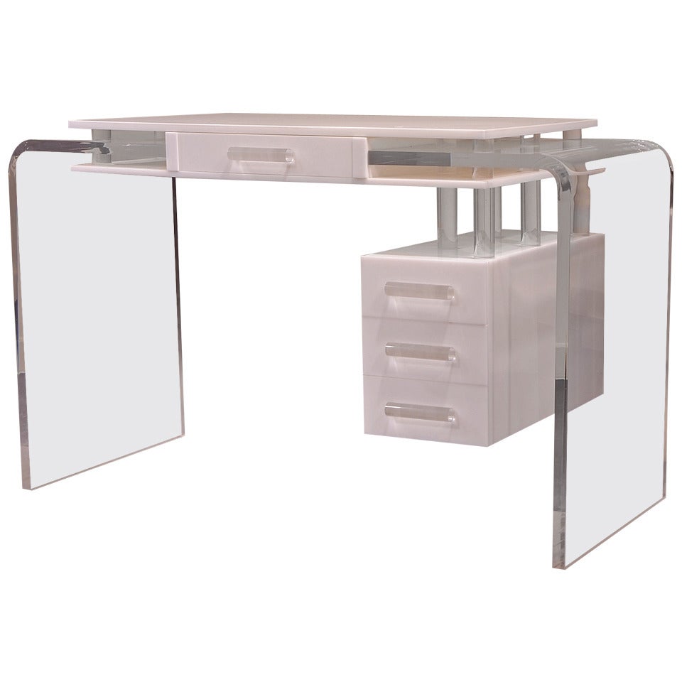 1970's Lucite Desk at 1stDibs