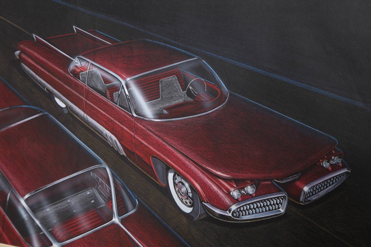 Original Concept Car Rendering by Al Borst, 1959 For Sale at 1stDibs