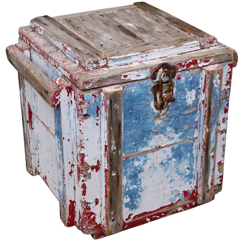Primitive Painted Dynamite Box For Sale at 1stdibs