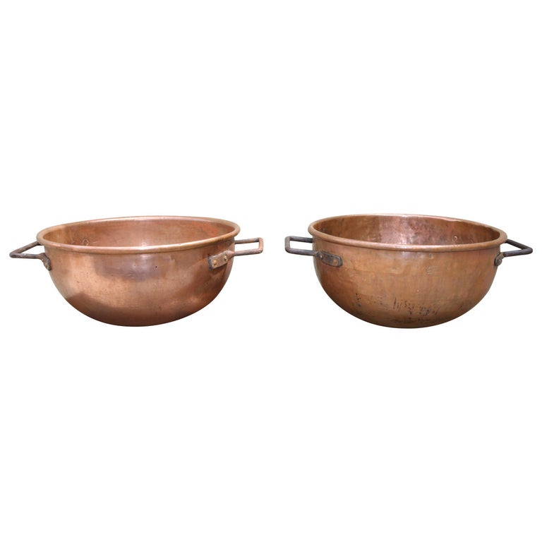 Pair of 19th Century Copper Cooking Vats at 1stDibs