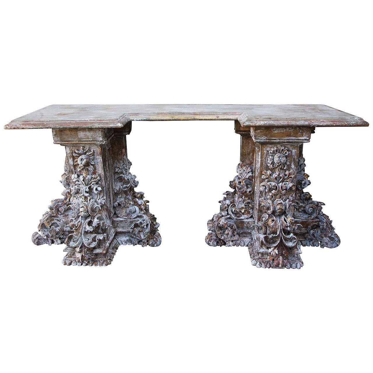 19th Century Italian Baroque Style Console Table at 1stDibs
