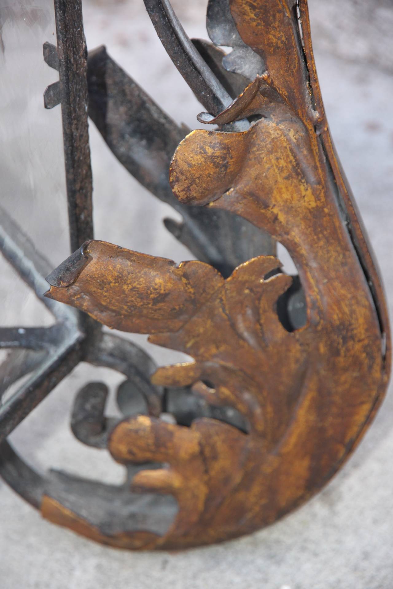 Monumental Hand-Wrought Iron Lantern For Sale at 1stDibs