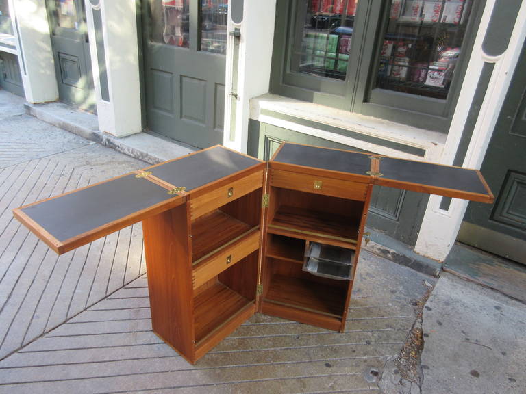 Danish Teak Bar in a Box with Flip-Top at 1stDibs