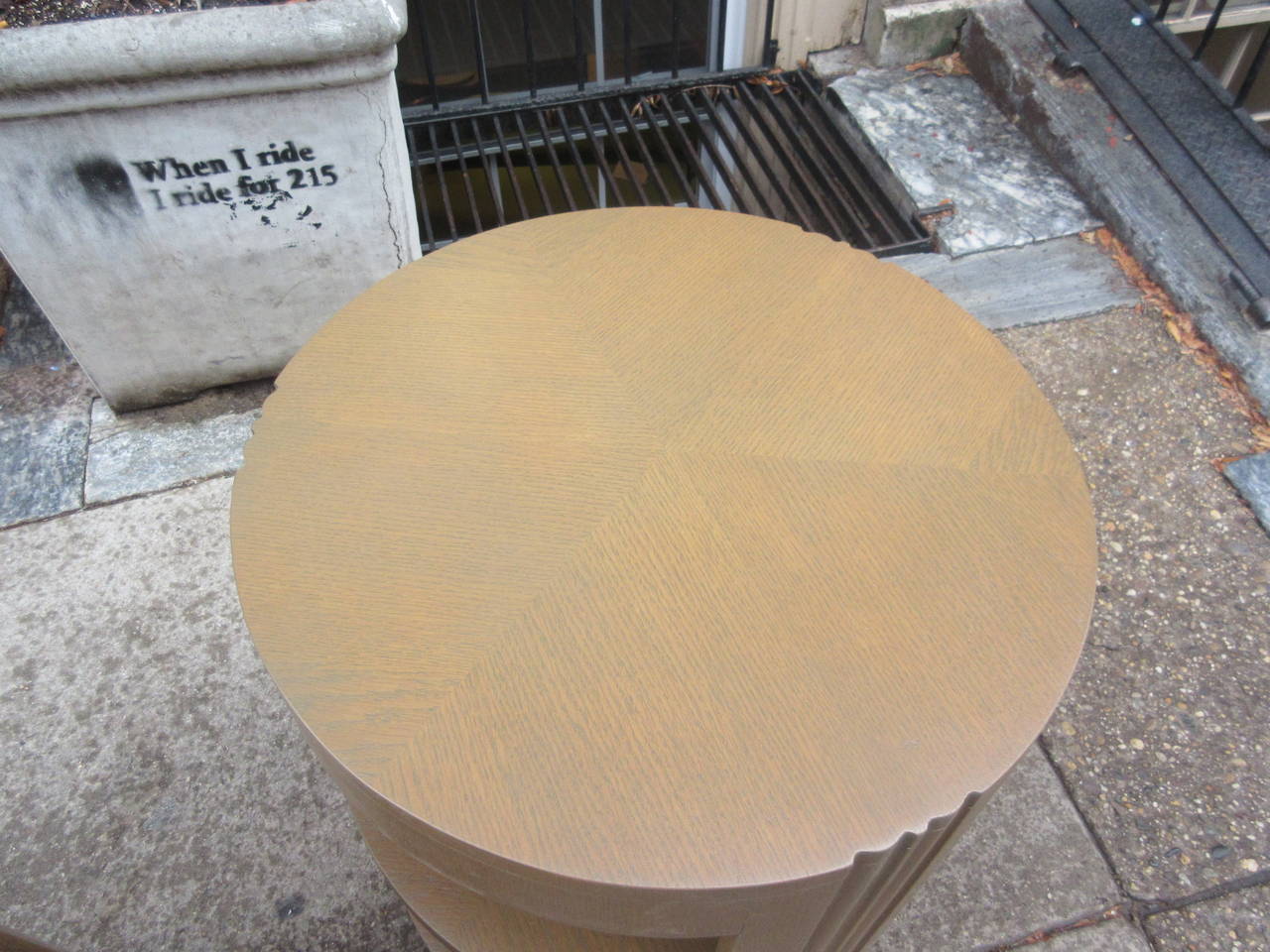 Modernage Pair of Lazy Susan Swiveling End Tables at 1stDibs
