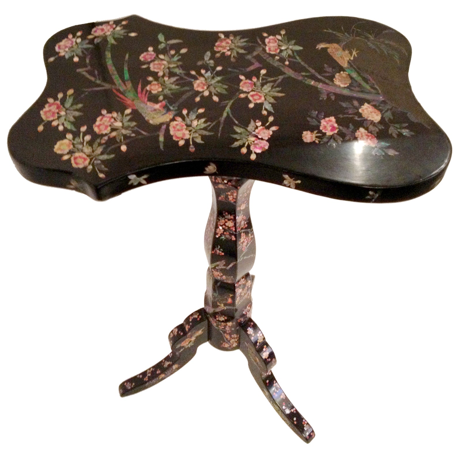 Mother of Pearl Inlaid Table at 1stDibs