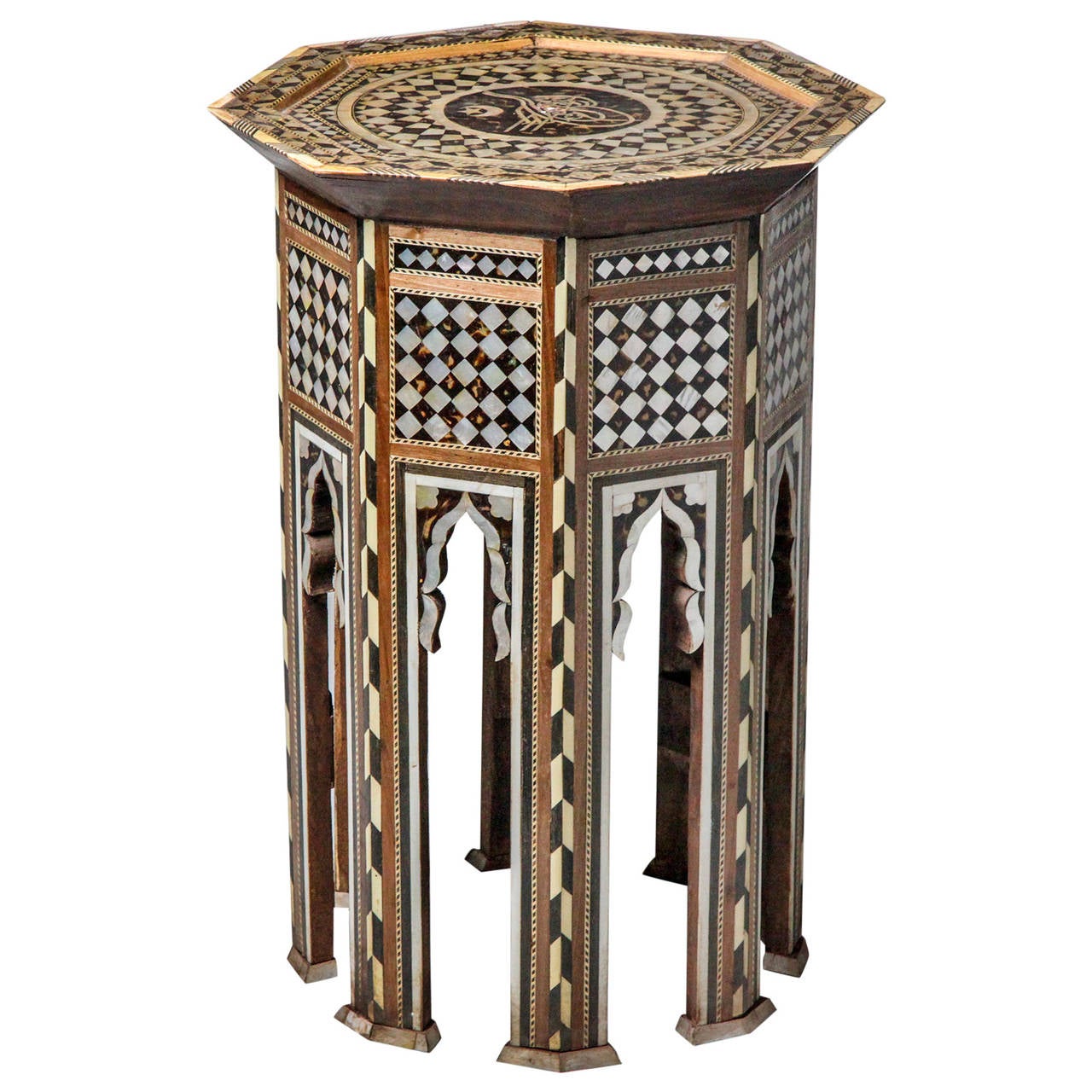Syrian Inlaid Table at 1stDibs