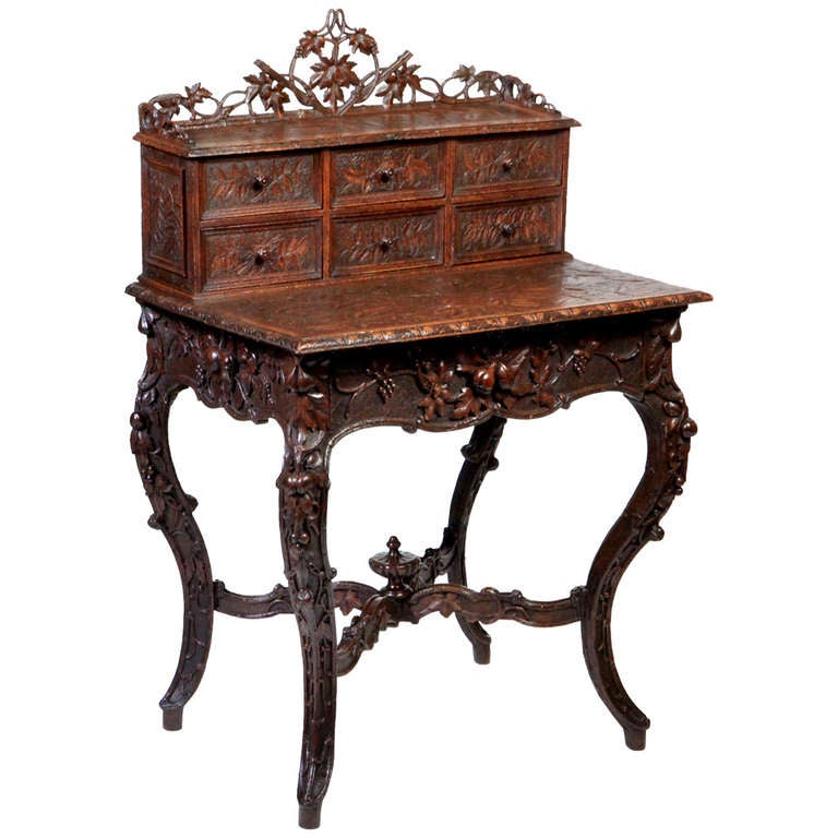 French Black Forest Desk at 1stDibs