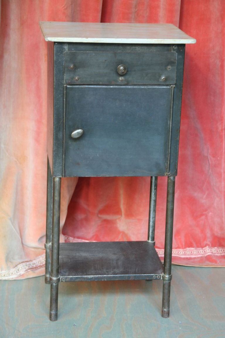 French Industrial Hospital Nightstand at 1stDibs | hospital night stand ...
