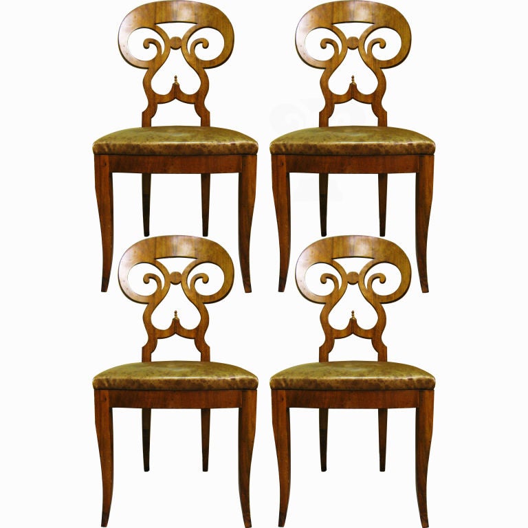 Superb Set of 4 Antique Classical Chairs at 1stDibs
