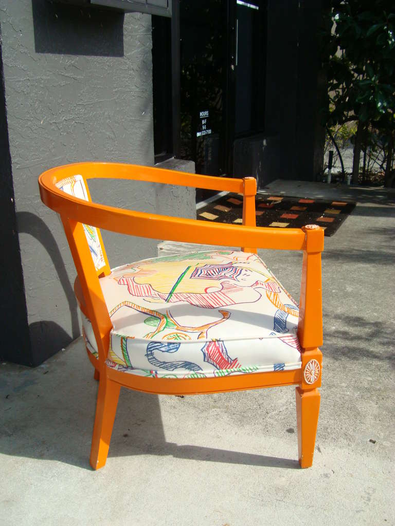Pairs of Orange Vintage Chairs at 1stDibs
