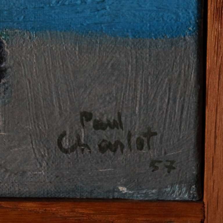 Abstract Painting by Paul Charlot, Signed and Dated at 1stDibs