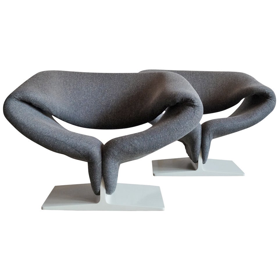 Pair of Artifort "Ribbon" Chairs by Pierre Paulin, France, Circa 1966 ...