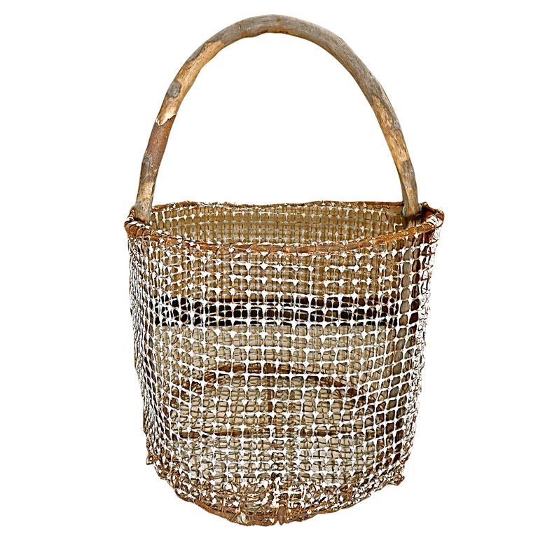 19th C. Primitive Clam Basket at 1stDibs