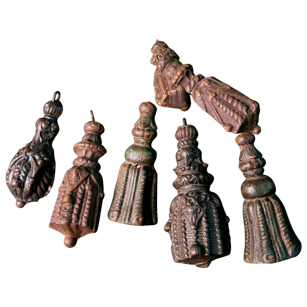 Various French Cast Iron Drapery Weights, circa 1890 For Sale at 1stDibs