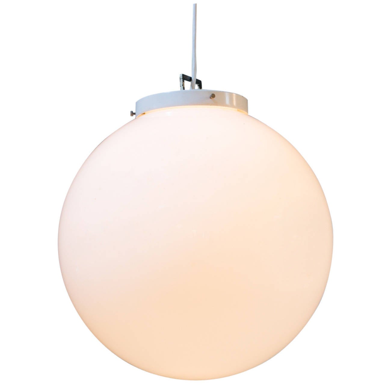 Vintage Dutch Mid-Century Modern Glass Orb Pendant at 1stDibs