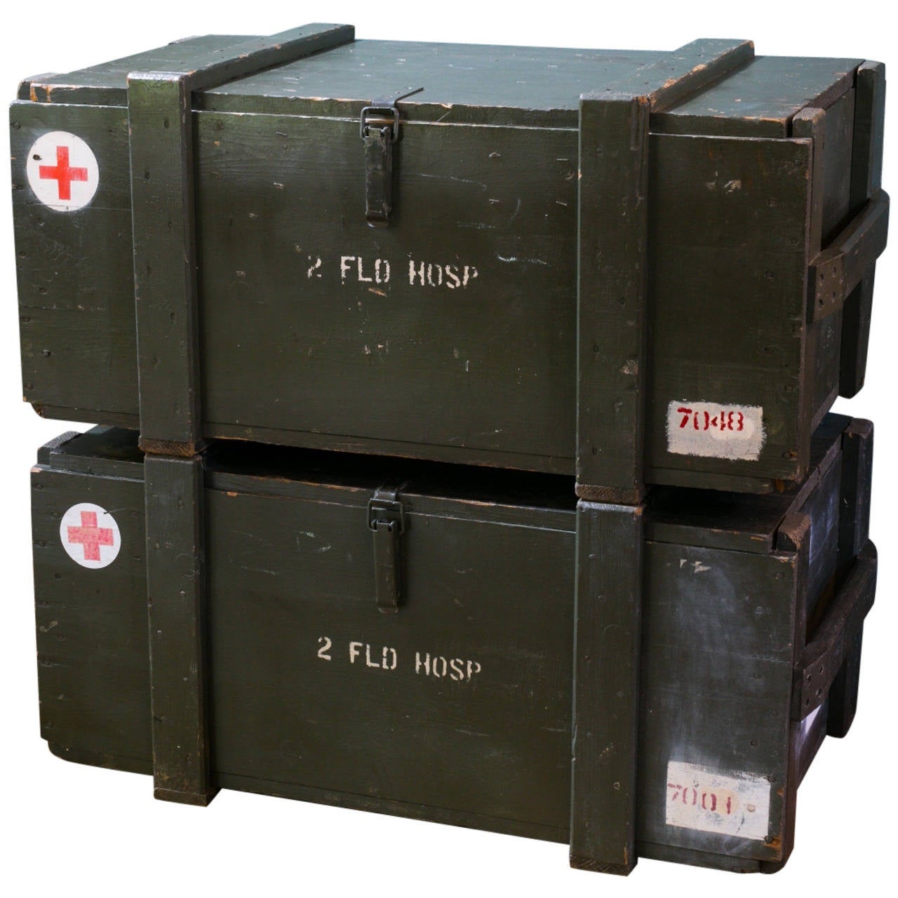Wooden World War II Supply Boxes at 1stDibs