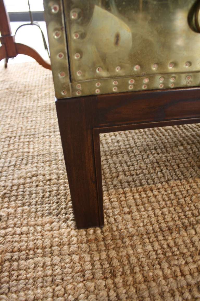 Brass Studded Chest On Ash Base at 1stDibs