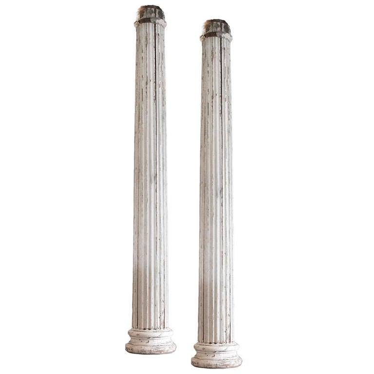 1920 New York City Brownstone Structural Fluted Cast Iron Structural ...