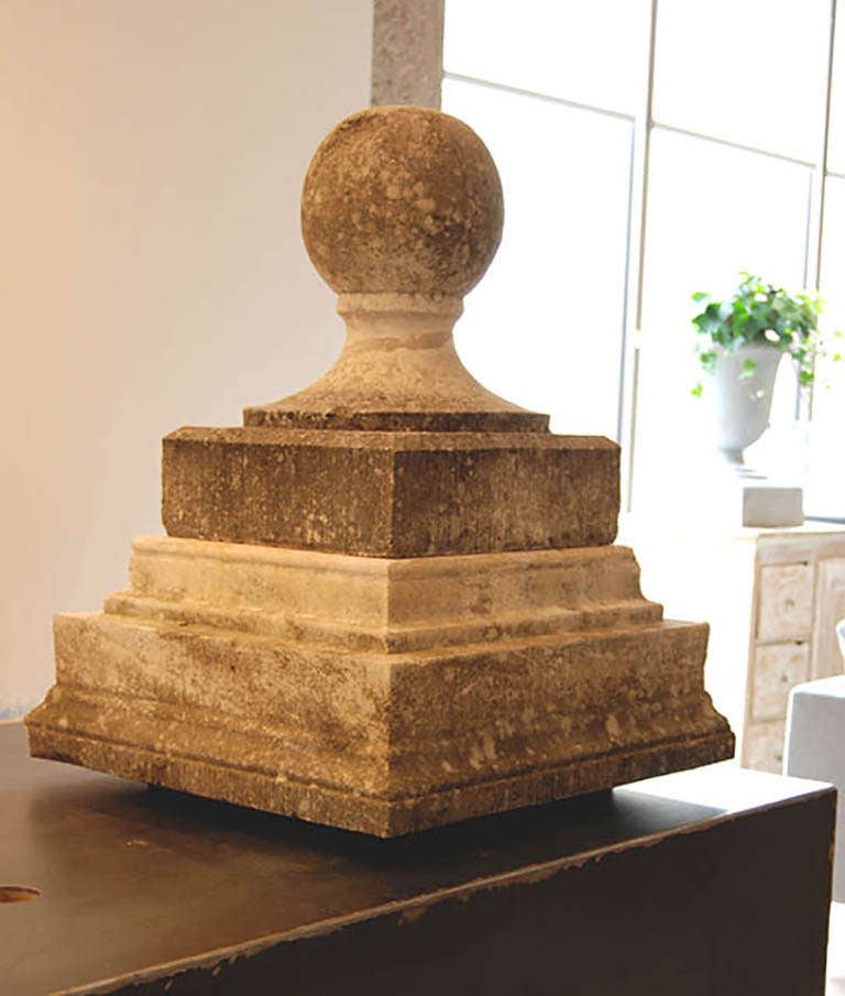 Carved Stone Finial For Sale at 1stDibs