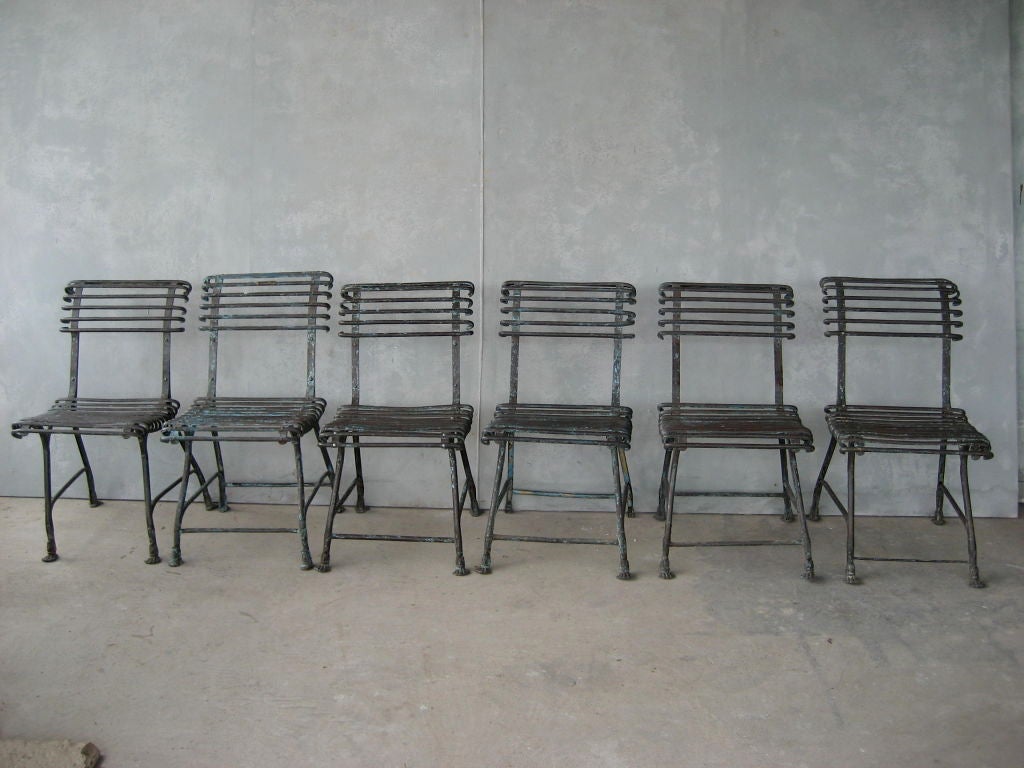 Set of Six 19th Century Arras Garden Chairs at 1stDibs
