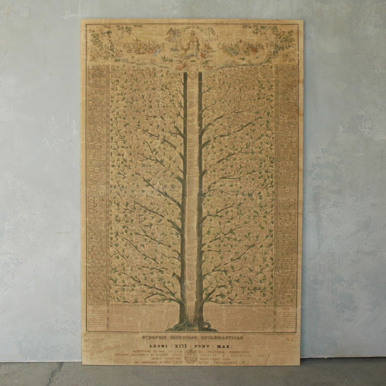 Late 19th c. Pope Lineage Engraving at 1stDibs