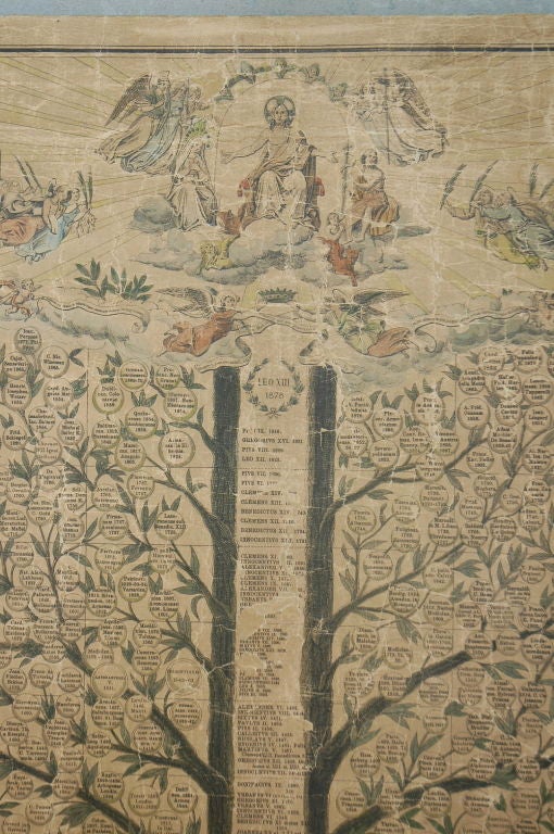 Late 19th c. Pope Lineage Engraving at 1stDibs