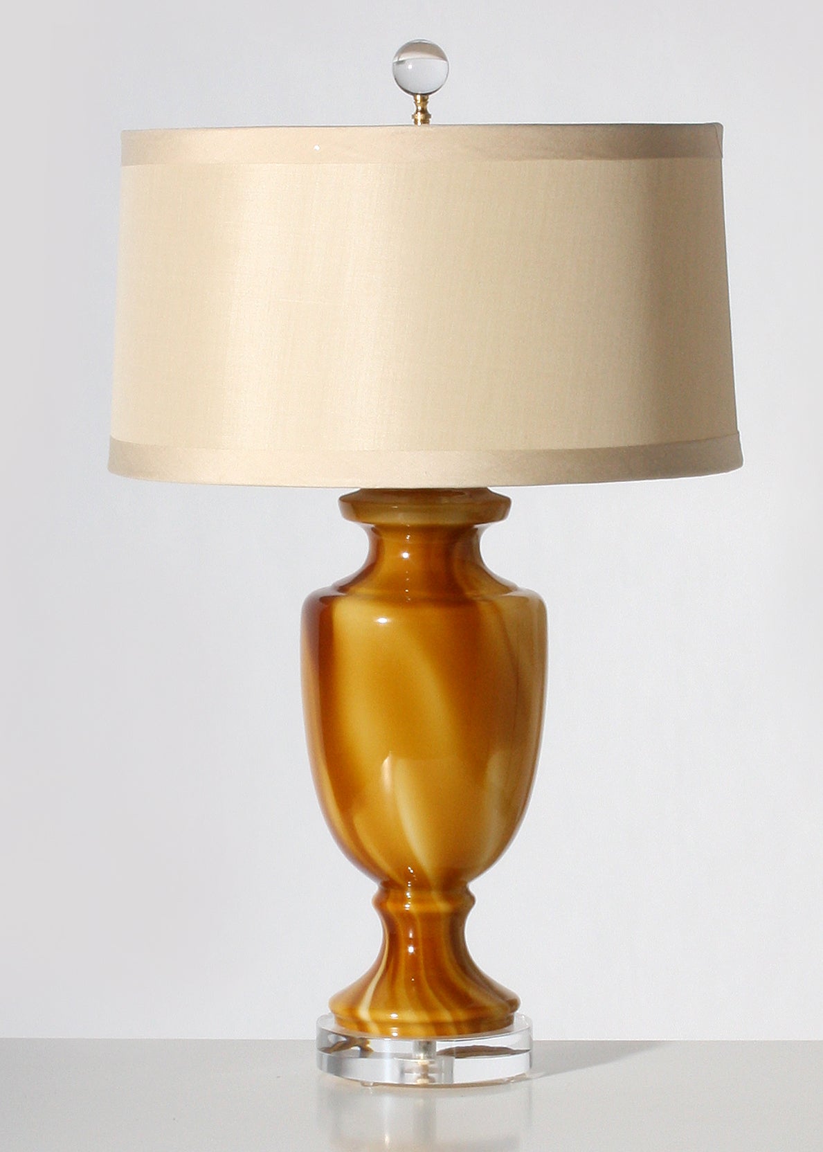 Marbro Seguso Murano glass swirl lamp, c. 1960 at 1stDibs