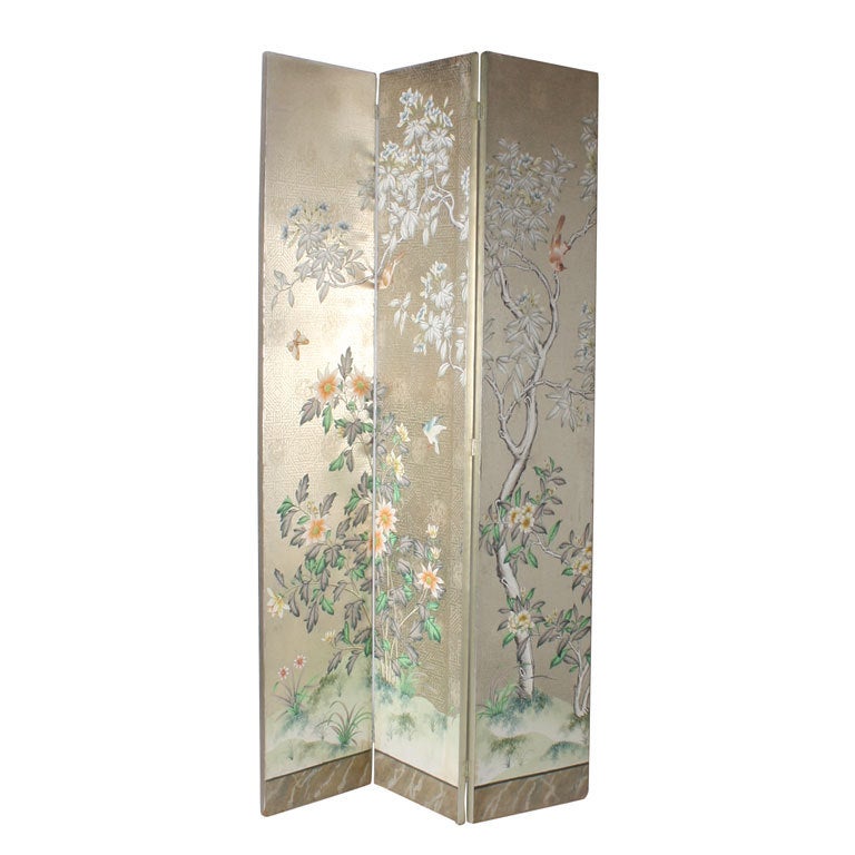 Gracie three panel screen at 1stDibs