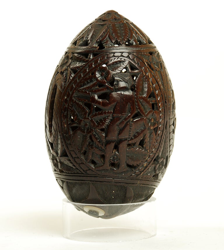 A Rare Late 19th century Hand Carved Mexican Coconut Bank at 1stDibs