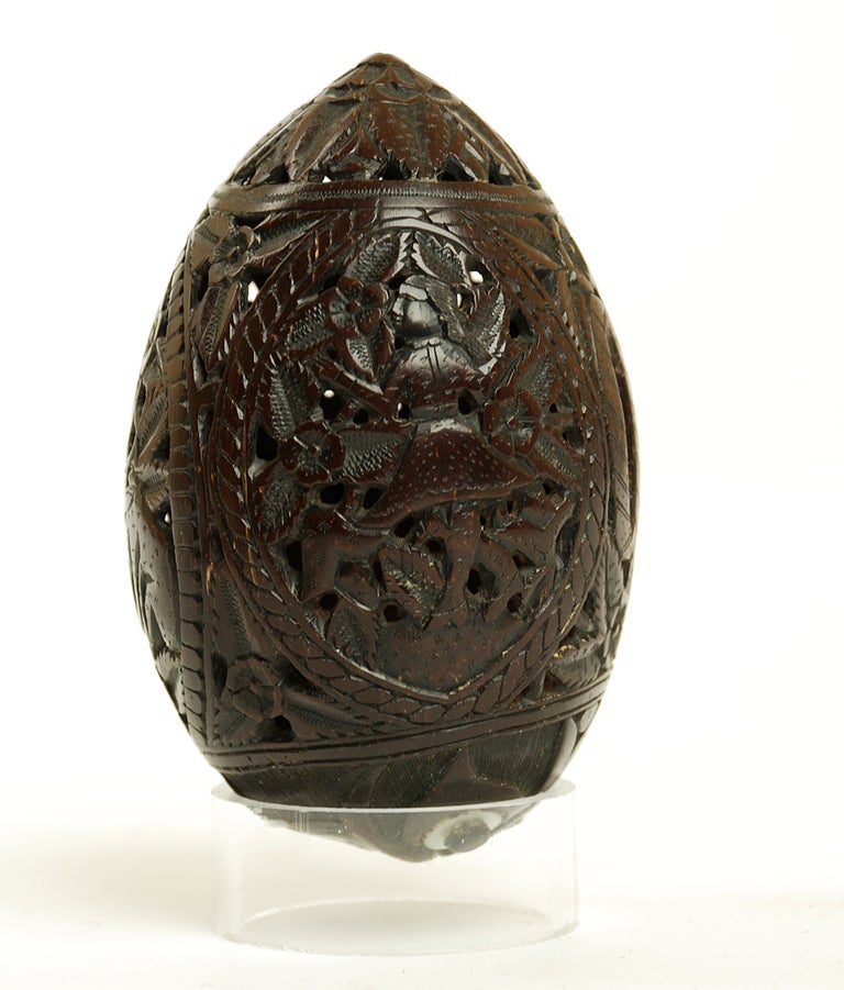 A Rare Late 19th century Hand Carved Mexican Coconut Bank at 1stDibs