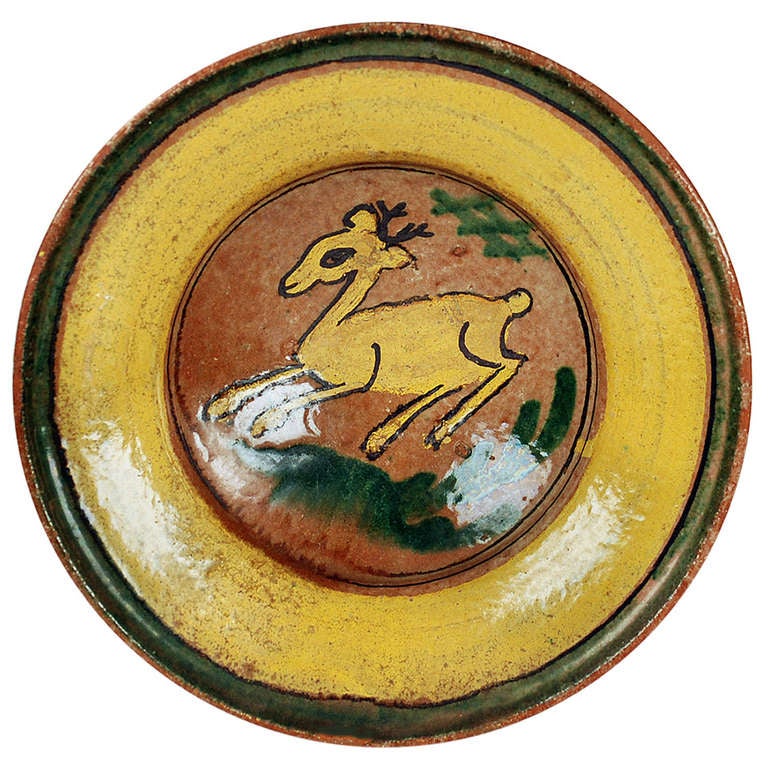 A Rare Late 19th Century Guatemalan Montiel Studio Majolica Plate circa ...