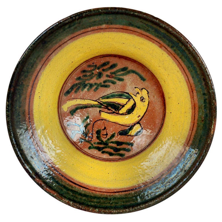A Rare Late 19th Century Guatemalan Montiel Studio Majolica Plate circa ...