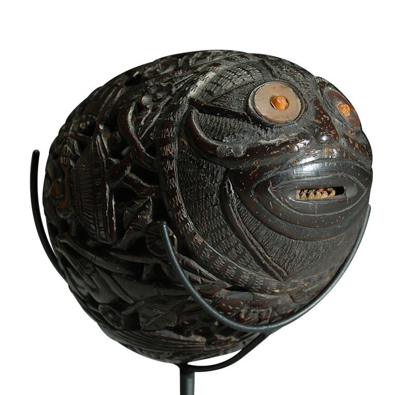 A Superb Late 19th Century Mexican Reticulated Coconut Bank at 1stDibs