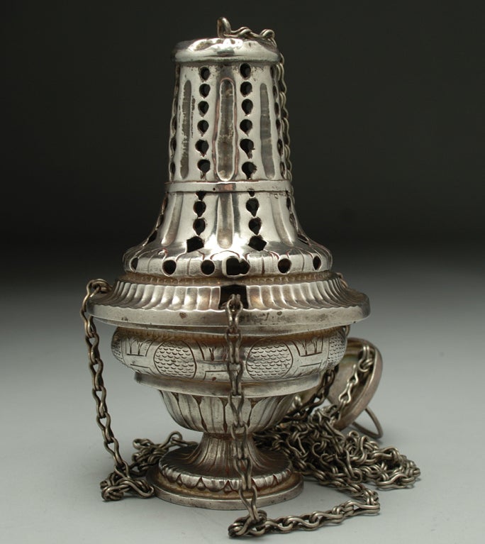 18th Century Spanish Colonial Silver Incensario - Incense Burner at 1stDibs