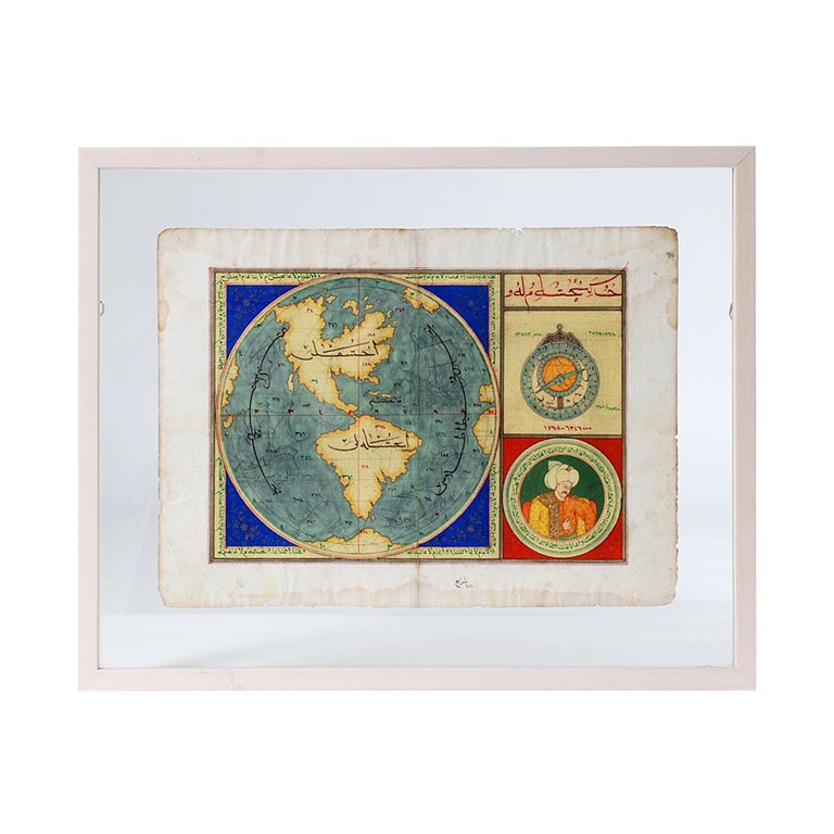 Very Rare Original 18th Century Ottoman Turkish Map - Mustafa II at 1stDibs