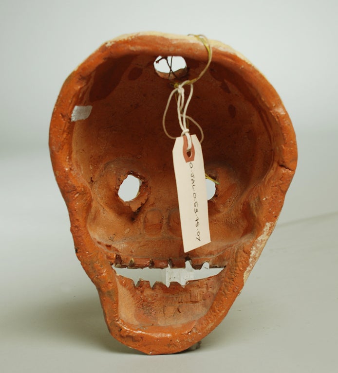 Rare Vintage Mexican Ceramic 'Calaca' Mask at 1stDibs