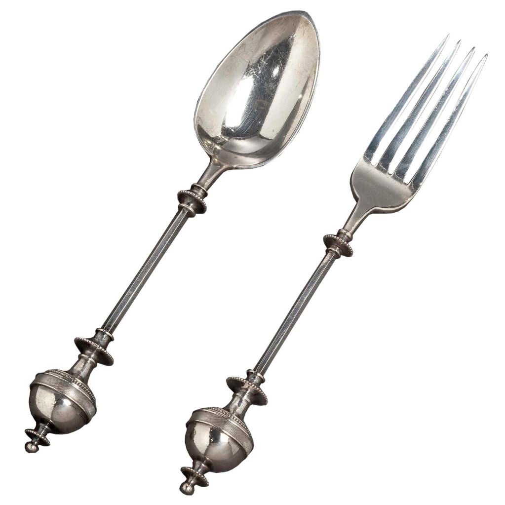 Thomas Steele spoon and fork For Sale at 1stDibs
