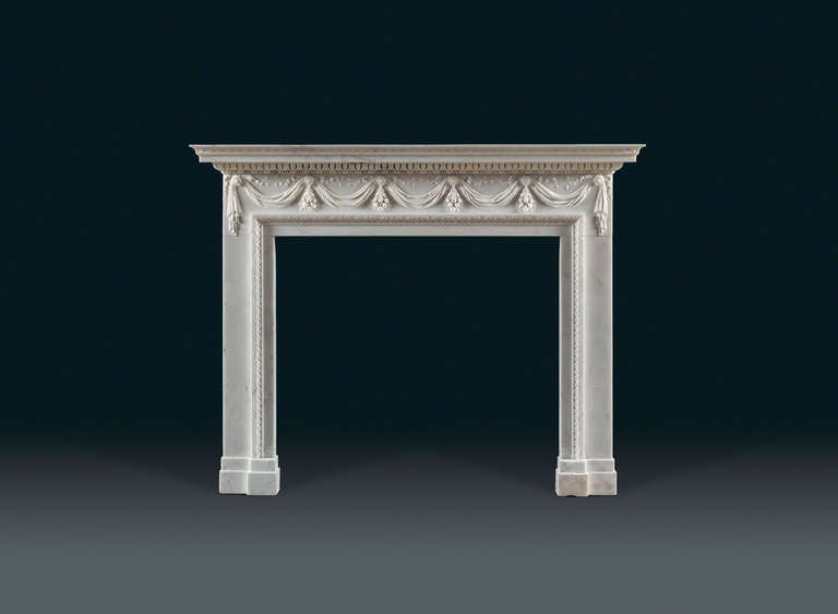 Antique 18th Century Neoclassical Fireplace Mantel at 1stDibs