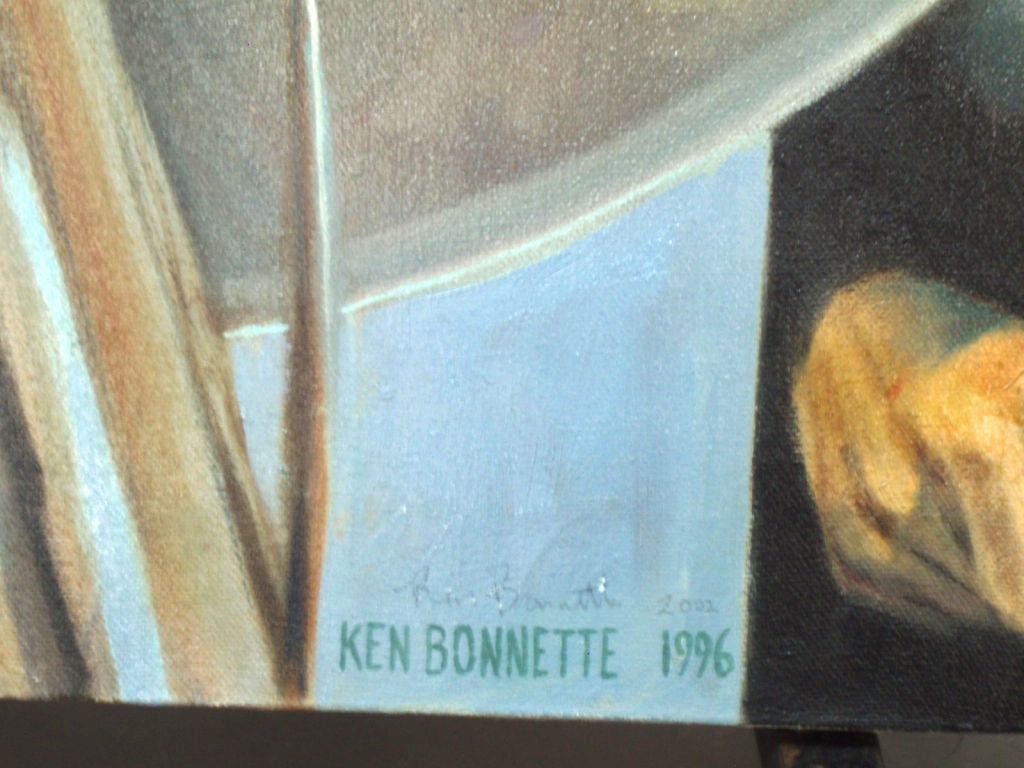 Here's Johnny The Shining Oil Painting Signed Ken Bonnette 1996 at 1stDibs