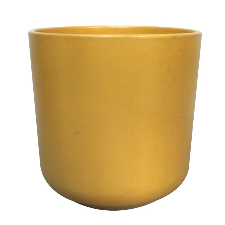 Large Mustard Color Planter Pot Attributed to Malcom Leland at 1stDibs