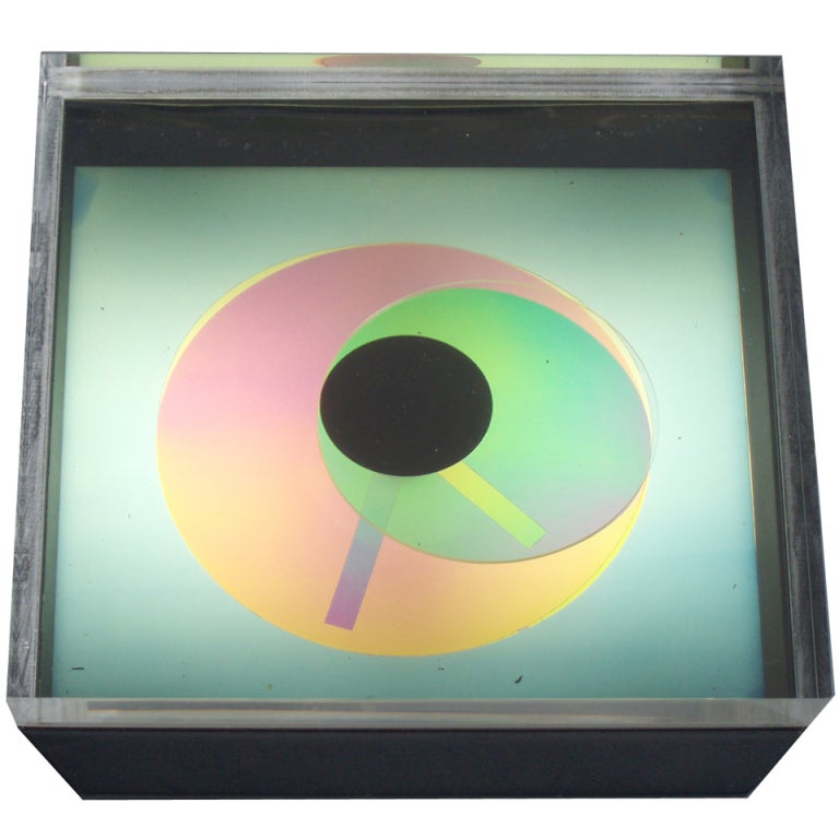 Op Pop Prisma Disc Clock by Kirsch Hamilton at 1stDibs