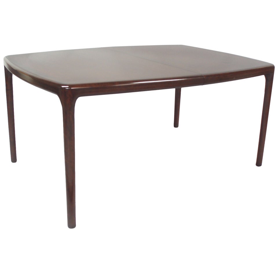 Dark Wood Extension Dining Table by Edward Wormley at 1stDibs