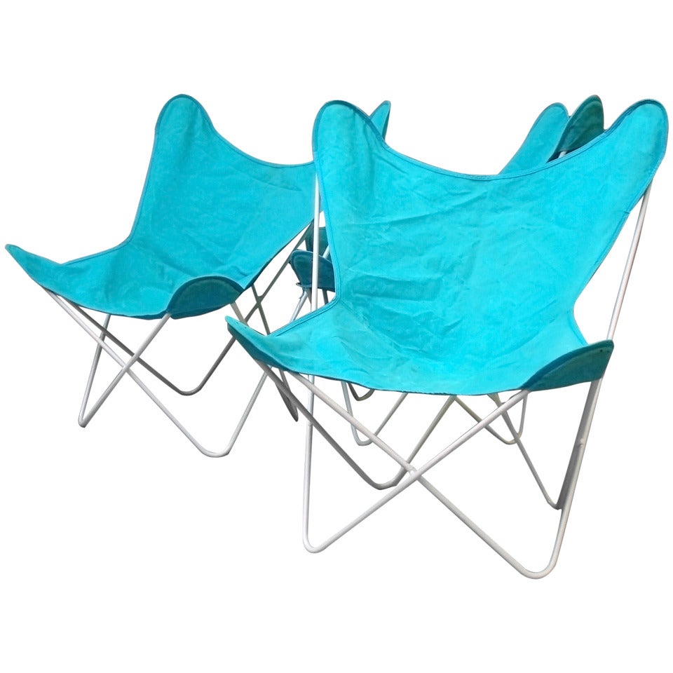 Three Butterfly Sling Chairs by Jorge Ferrari-Hardoy for Knoll at 1stDibs