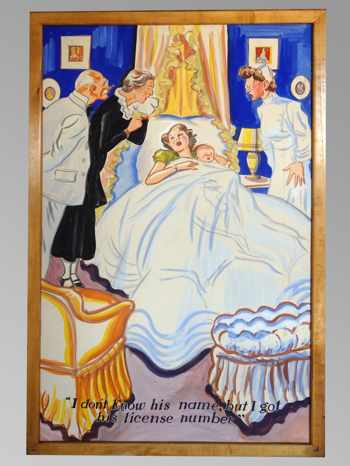 Pair of 1950s Esquire Style Risque Original Watercolors at 1stDibs