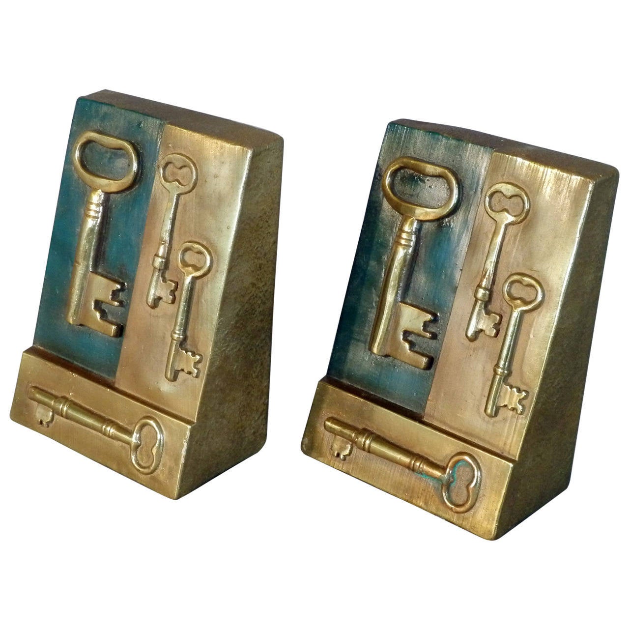 Key to Knowledge Bookends Inspired by Piero Fornasetti at 1stDibs