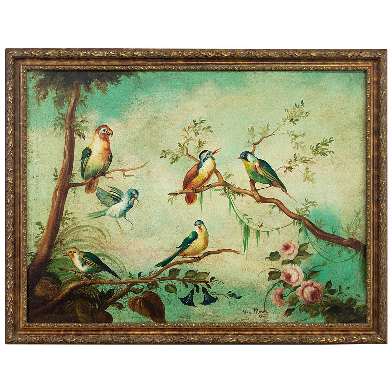 Tropical Bird Painting by Ira Monte at 1stDibs | ira monte artist, ira ...