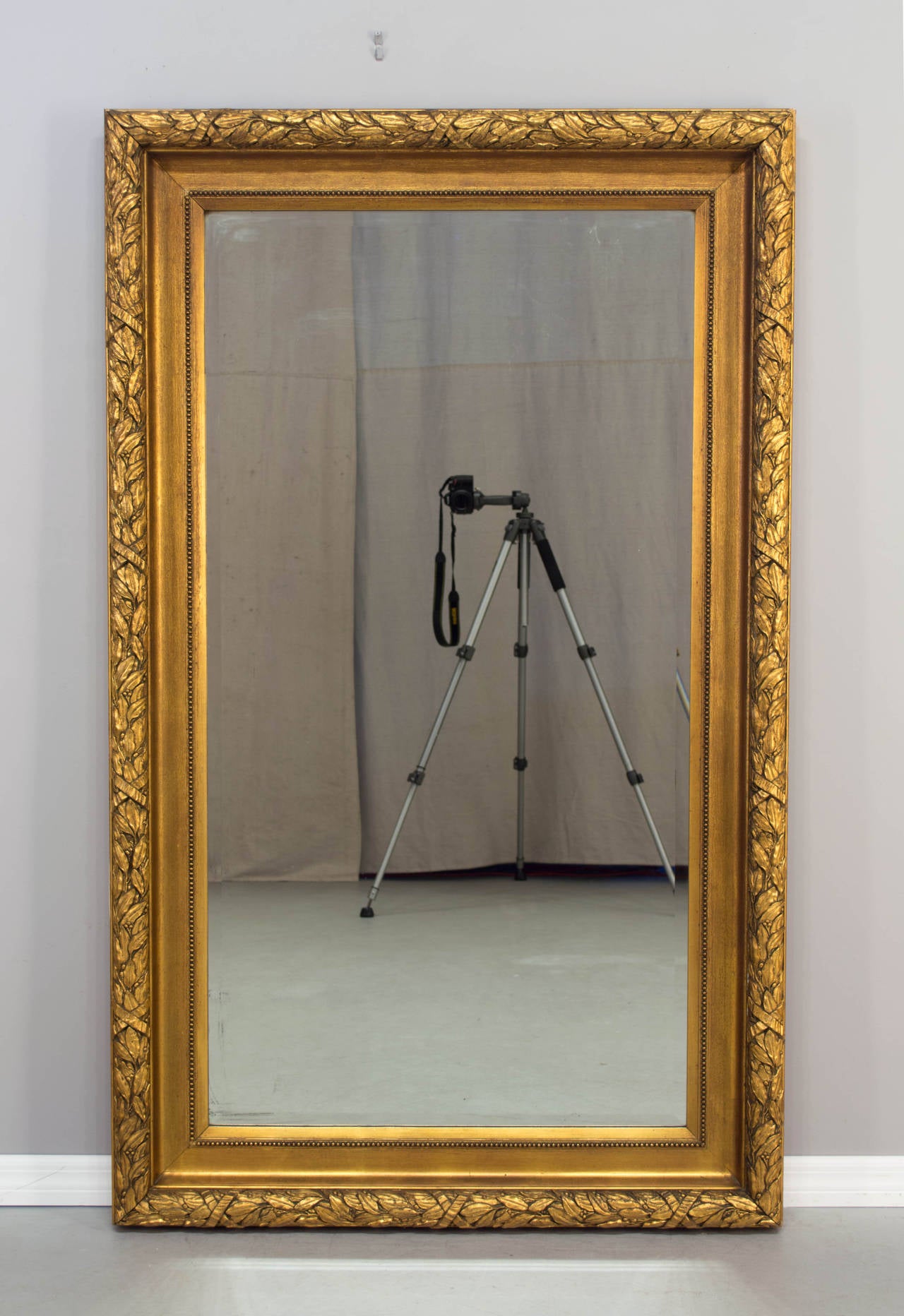 Similar Pair of Large French Giltwood Mirrors at 1stDibs